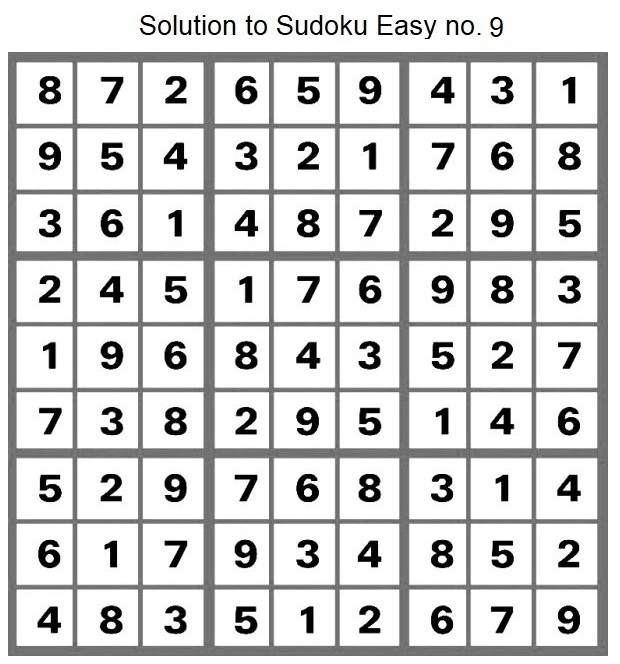 Animations a2z: Free printable easy Sudoku Easy level- Page 1