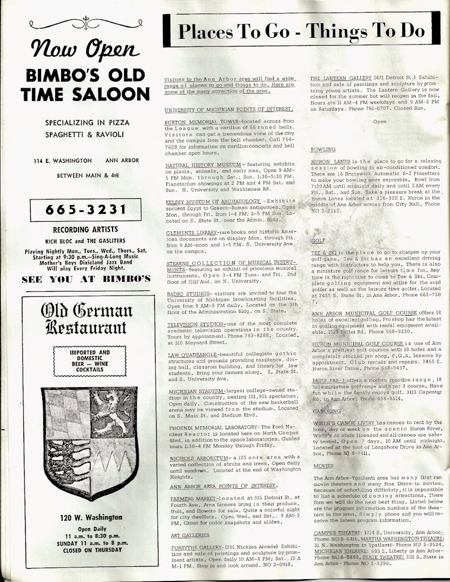 Dusty Diary: "On the Town" 1966 Entertainment Magazine