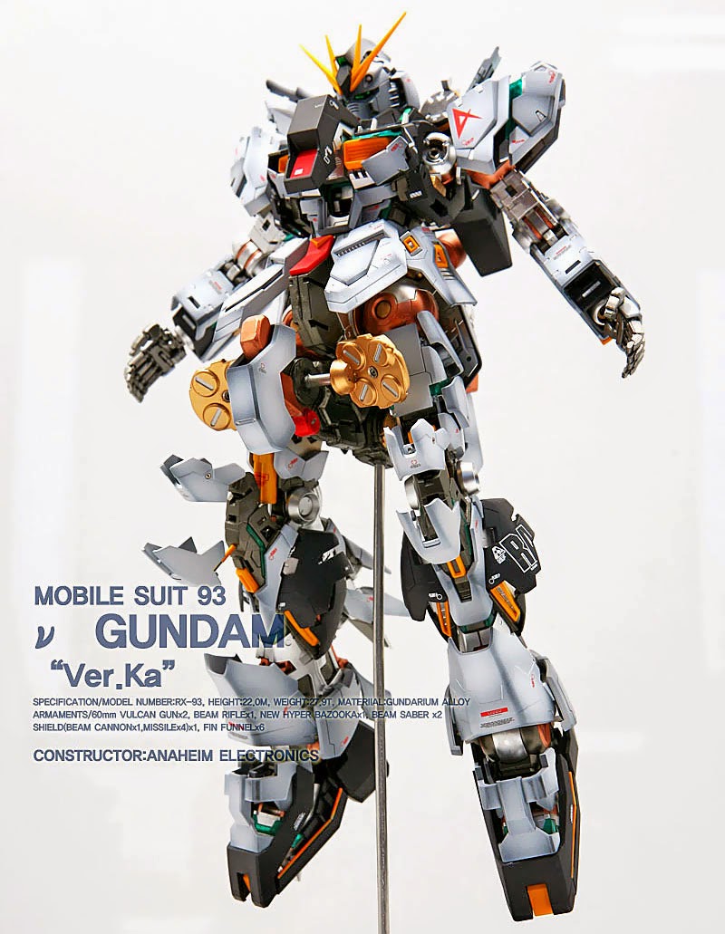 GUNDAM GUY: MG 1/100 Nu Gundam 'Open Hatch' - Custom Build