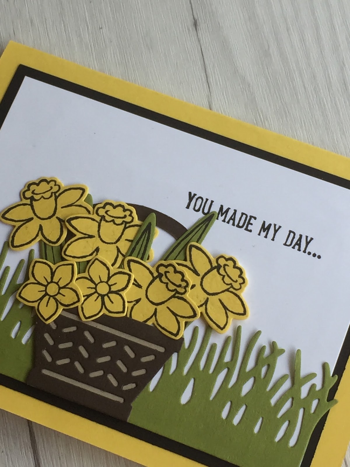 Basket of Daffodil card | Stamped Sophisticates