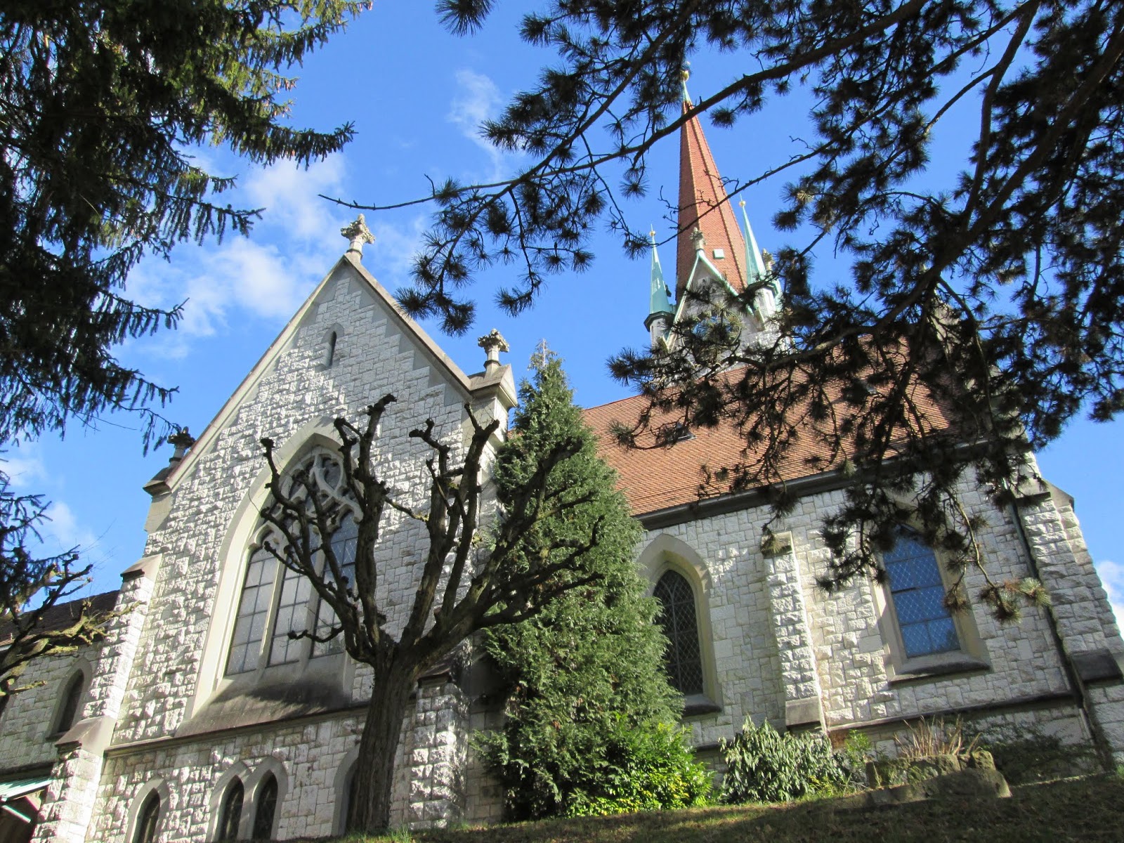 The Alps and the City of Zurich from Wipkingen Church