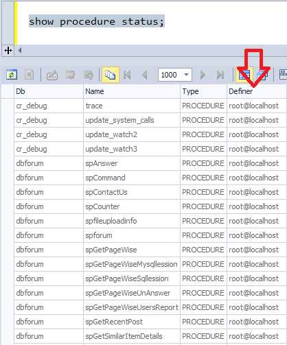Change the stored procedure definer|How to change mysql store procedure ...