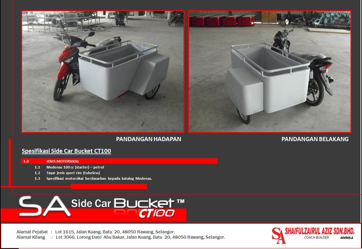 Inovasi Motorsikal Roda Tiga (SA Sidecar Box GT128): SA Side Car Bucket ...