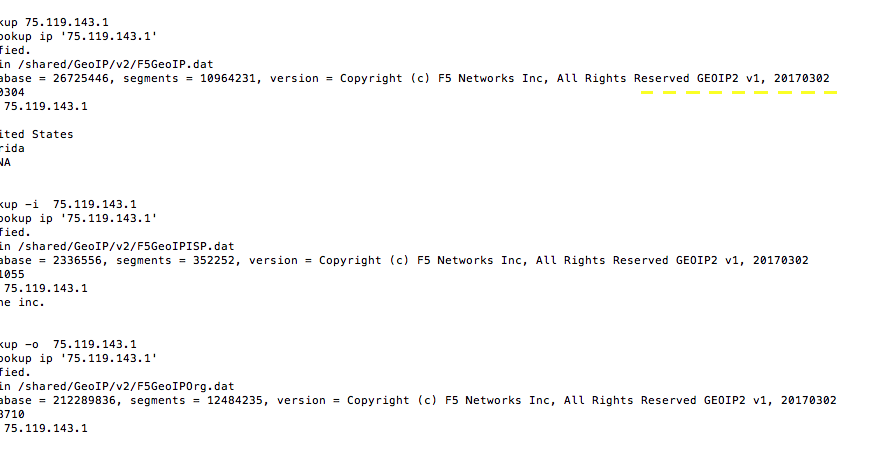Ken Felix Security Blog: GEOLOOKUP ipv4/v6 F5-ltm