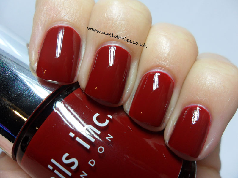 Nail Stories: Beautiful dark cherry red - Nails Inc Tate