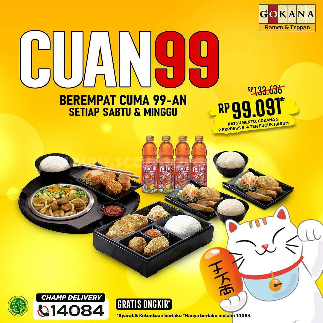 Gokana CUAN99: Promo Makan BerEmpat cuma Rp 99.091* | scanharga