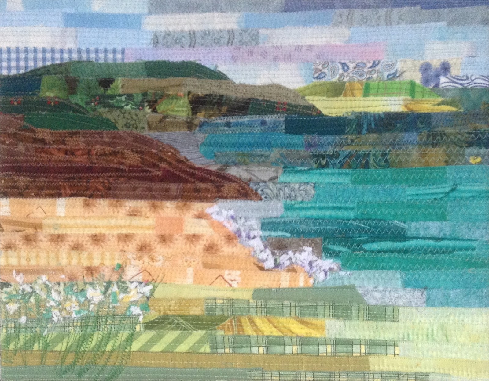 Cloth Tales: Student's stitched landscape