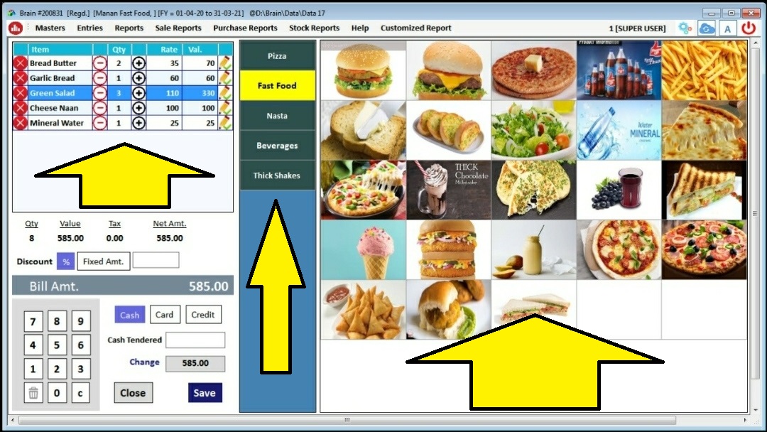 Fast Food Touch POS Software