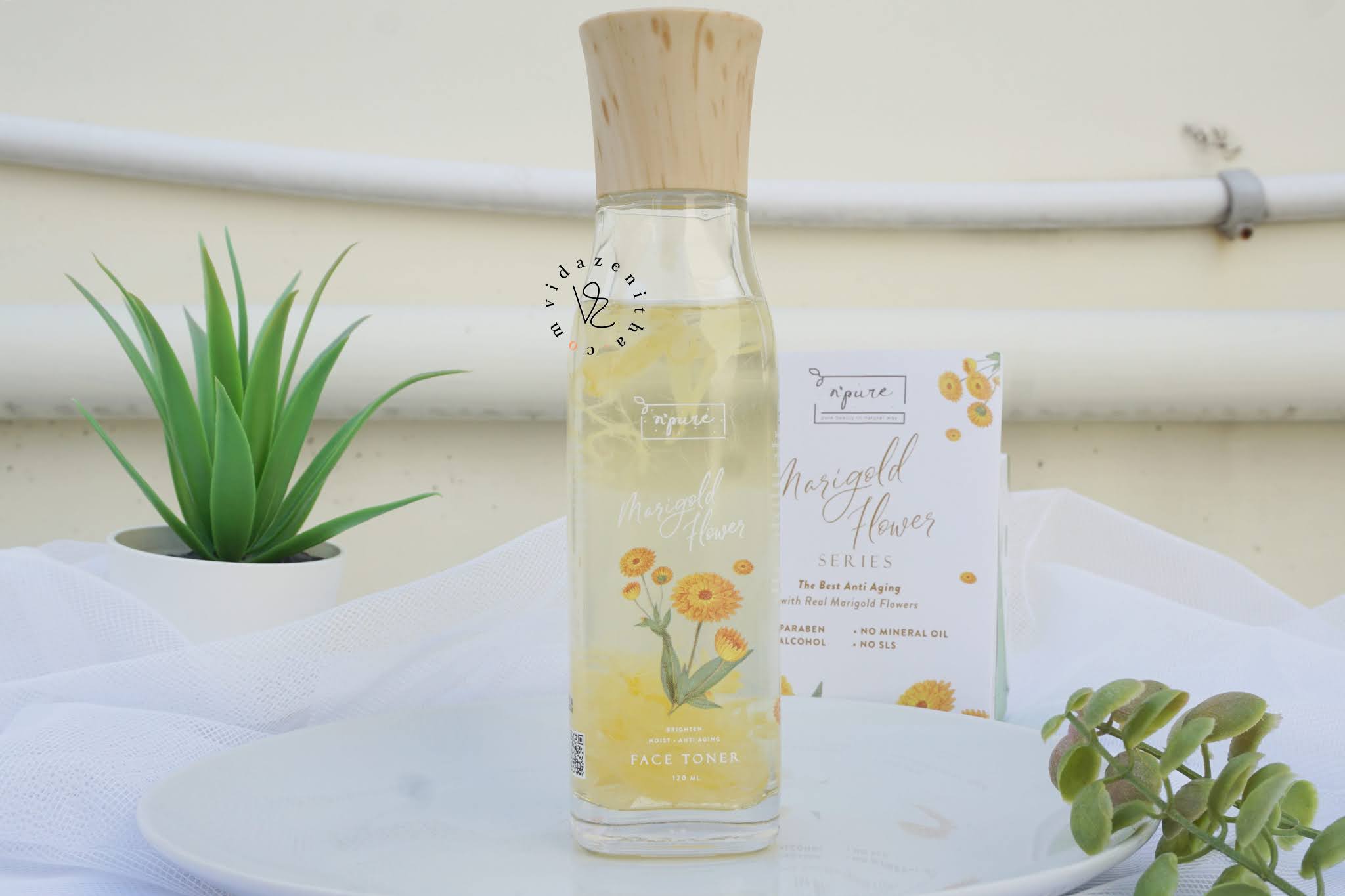 REVIEW N'PURE MARIGOLD FLOWER ANTI AGING FACE TONER - VIDA ZENITHA