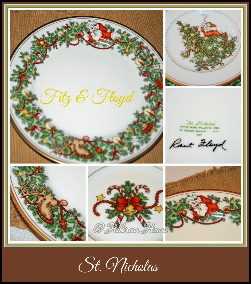 Hibiscus House: Fitz and Floyd St Nicholas China