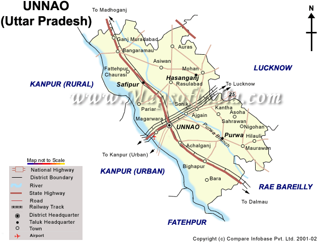 Top Tourist Place India : Map of Uttar Pradesh