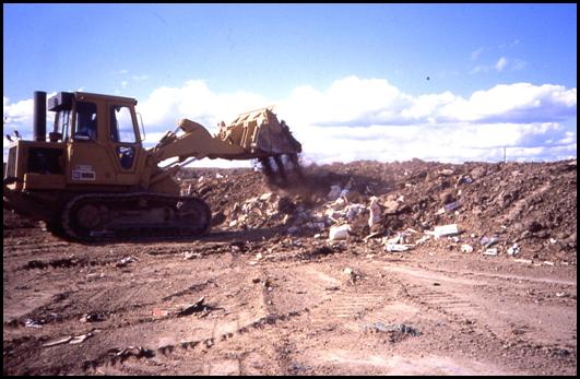 Landfill Litter: Exposed to Wind