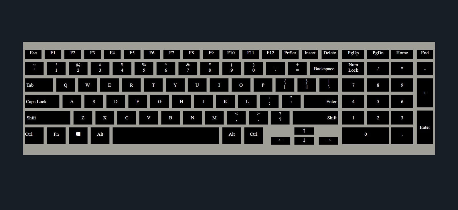 How To Create Laptop Keyboard Design Using Html And Css
