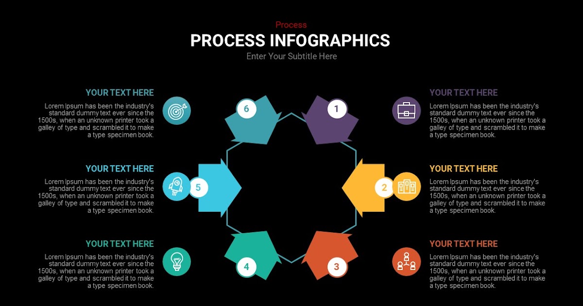 Infographic process template for download