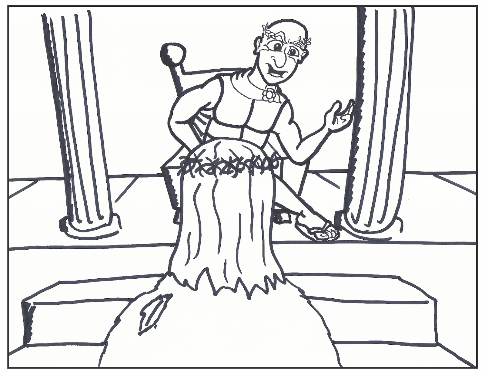 Jesus Before Pilate Coloring Page Coloring Pages