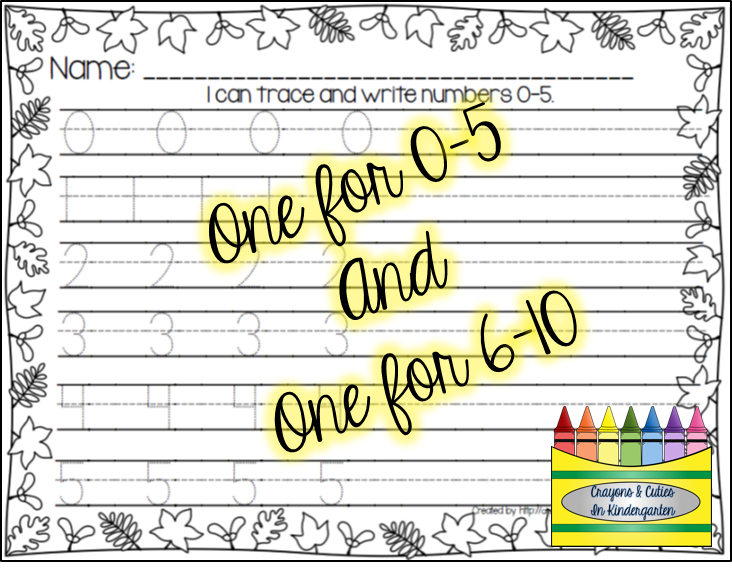 Crayons & Cuties In Kindergarten: No Prep Number Fun For Fall!