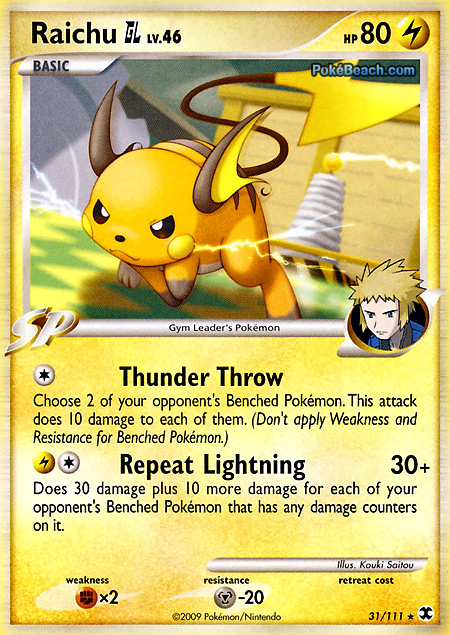 Raichu GL -- Rising Rivals Pokemon Card Review | PrimetimePokemon's Blog
