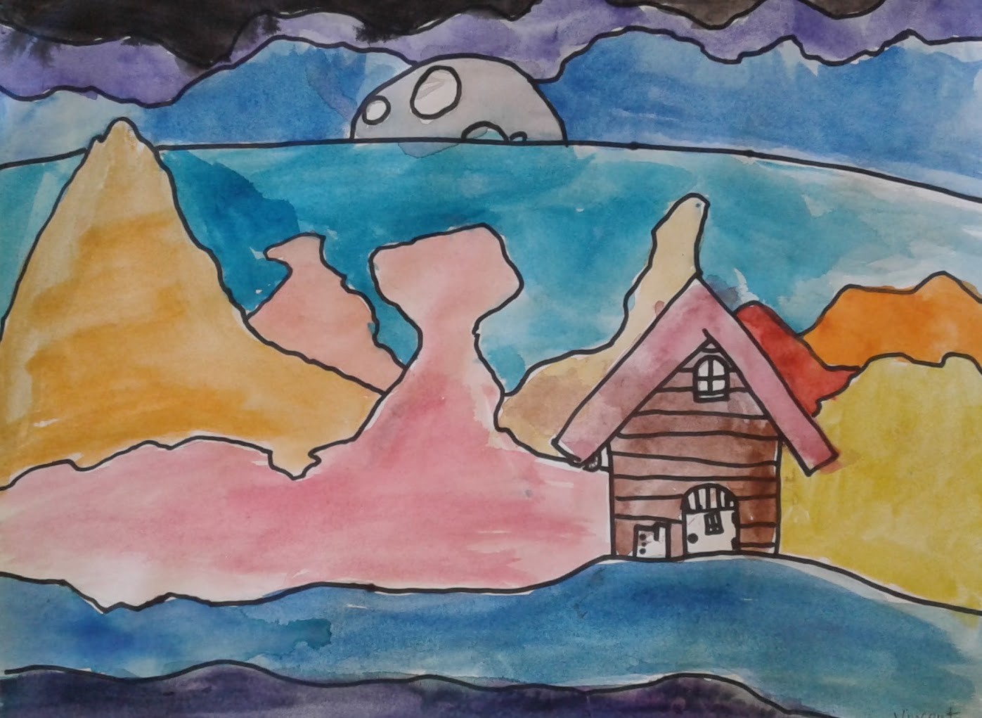 a faithful attempt: Ted Harrison Style Paintings