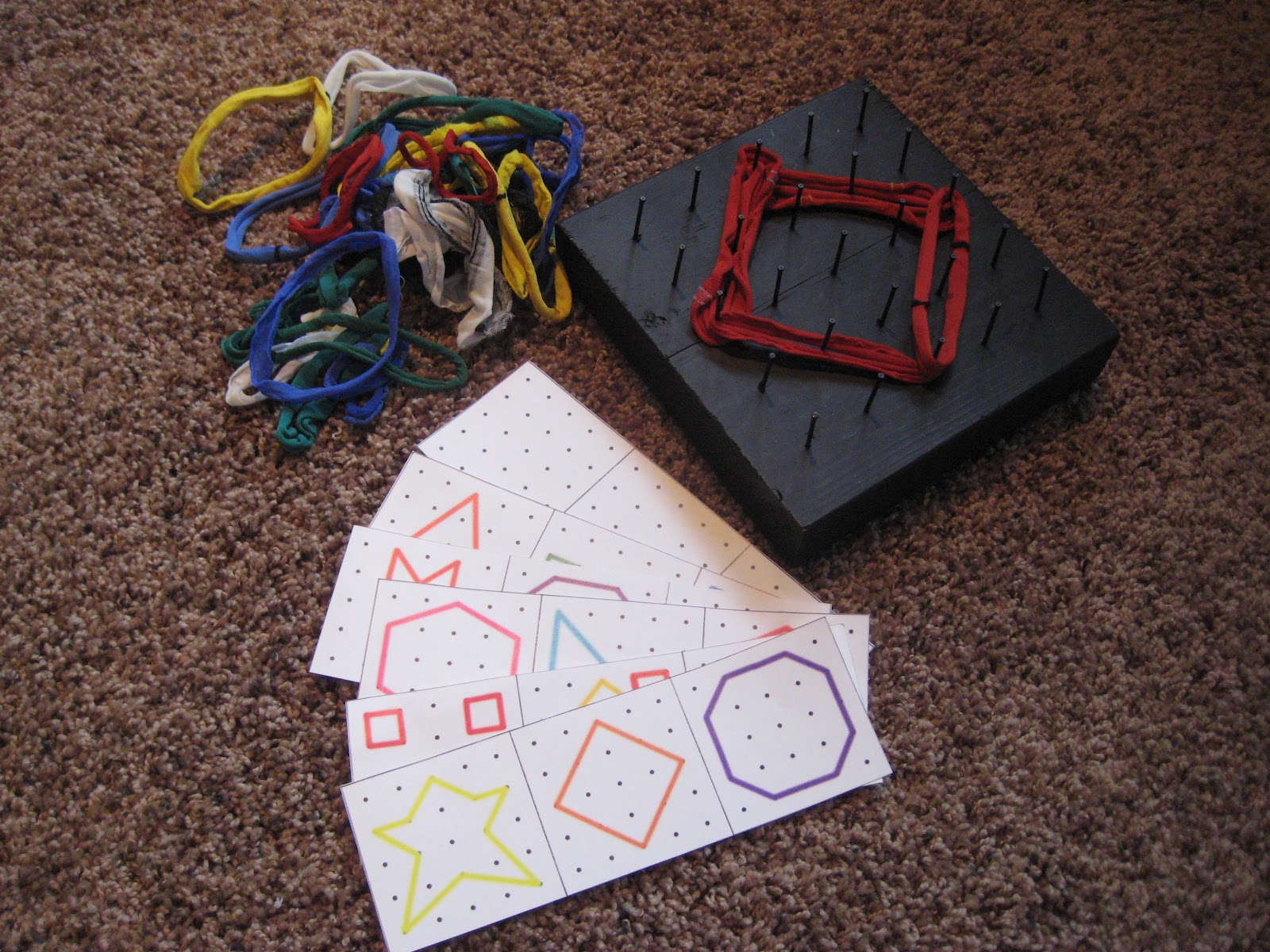 The Craft Lifters: Toddler Busy Bag - Geo Boards