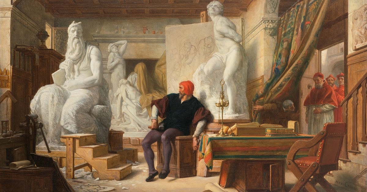 Alexandre Cabanel | Michelangelo in his Studio, 1859 | Tutt'Art ...