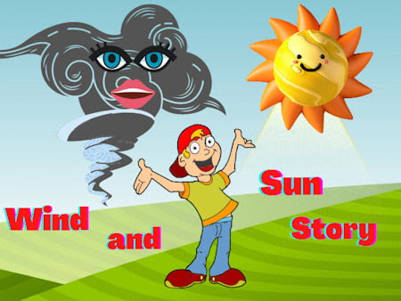 The Wind And The Sun Story ~ Moral Stories ~ Stories