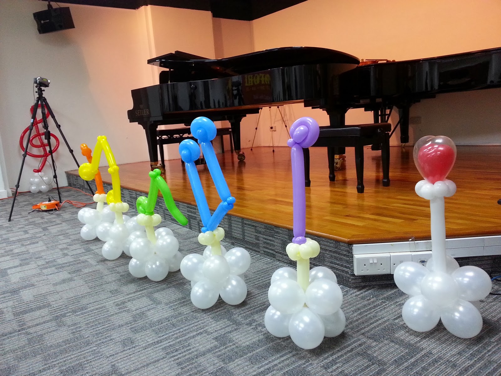 Freshly Made Balloons: Stage Decoration for Student Recital