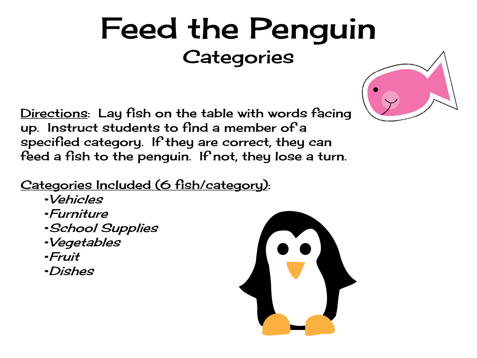Carrie's Speech Corner: Feed the Penguin Companion Packs