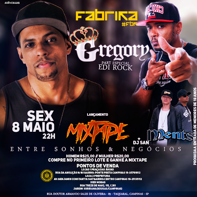 GREGORY lança oficialmente sua primeira Mixtape