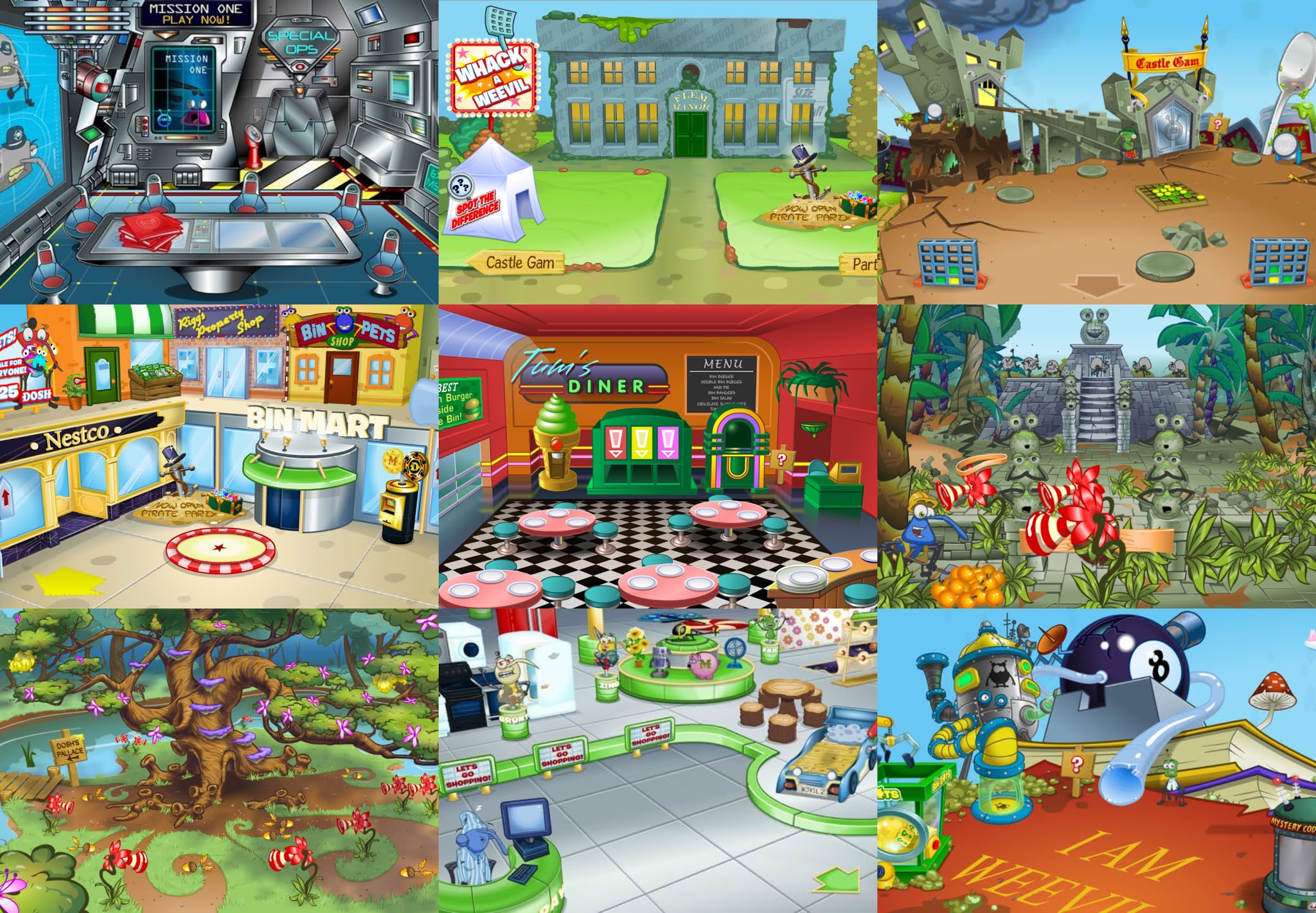 Bin Weevils Backgrounds