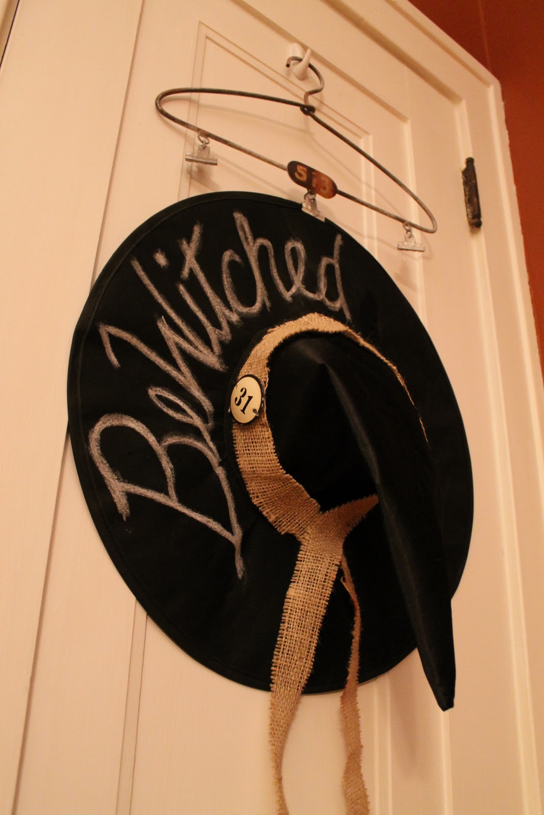 Hammers and High Heels: My Bewitching Halloween Door Decor