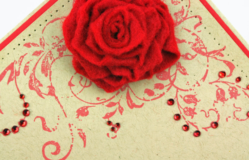 A Kept Life: Card Patterns #151 - Red Rose Swirl