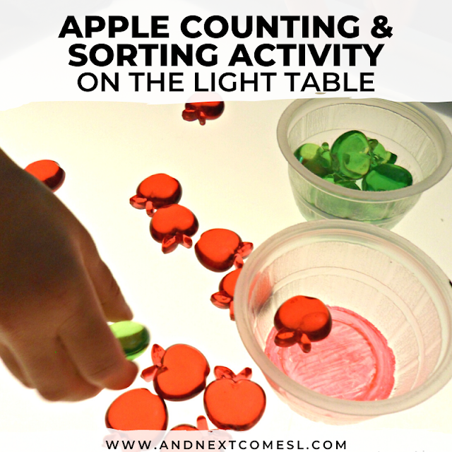 Apple Counting & Sorting Light Table Activity | And Next Comes L ...
