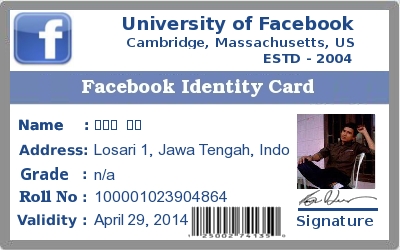 Cara Membuat ID Card Facebook - pondok reot