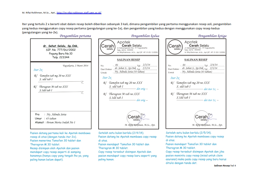 salinan resep lengkap by M. Rifqi Rokhman, M.Sc., Apt - Niszk