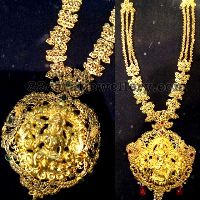 Chakri Diamond Lakshmi Necklace - Jewellery Designs