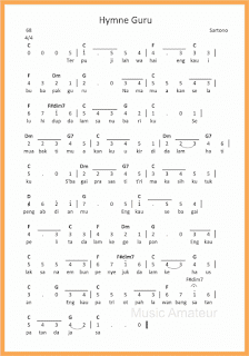 Not Angka Hymne Guru - SEPUTAR MUSIK