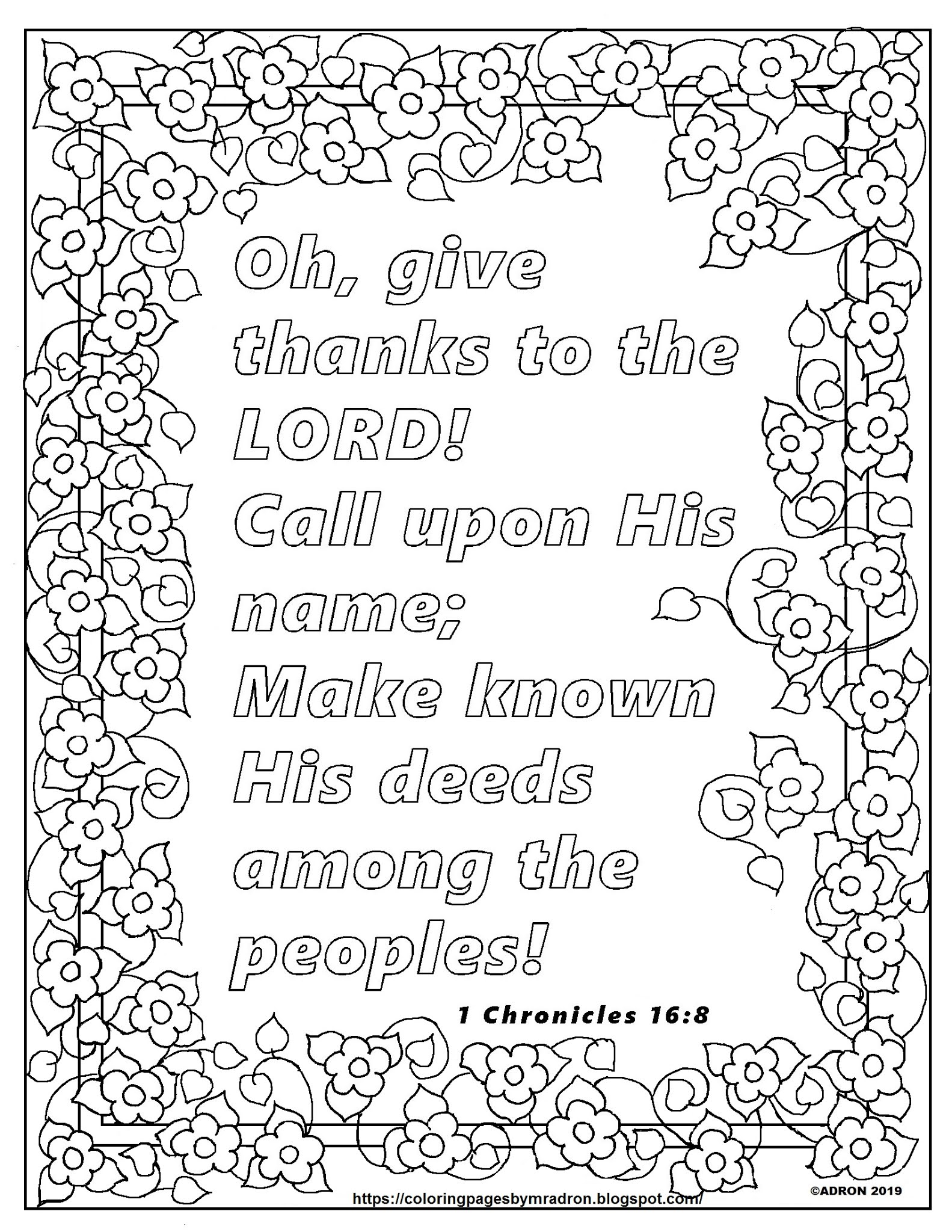 Coloring Pages for Kids by Mr. Adron: Free Bible Verse Coloring Page ...