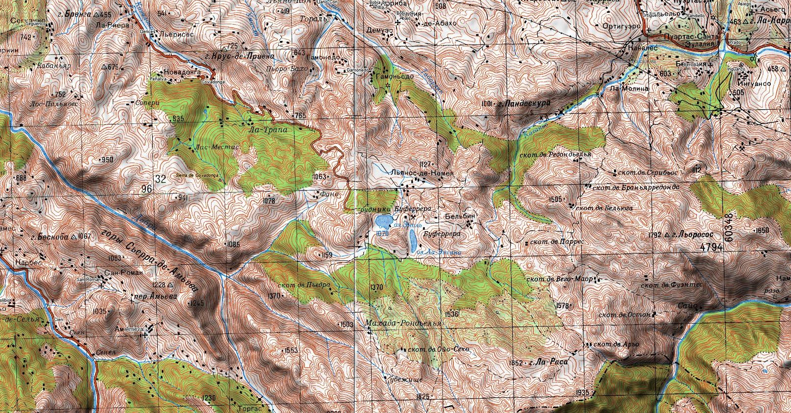 Cartografía Digital: Mapas militares soviéticos.