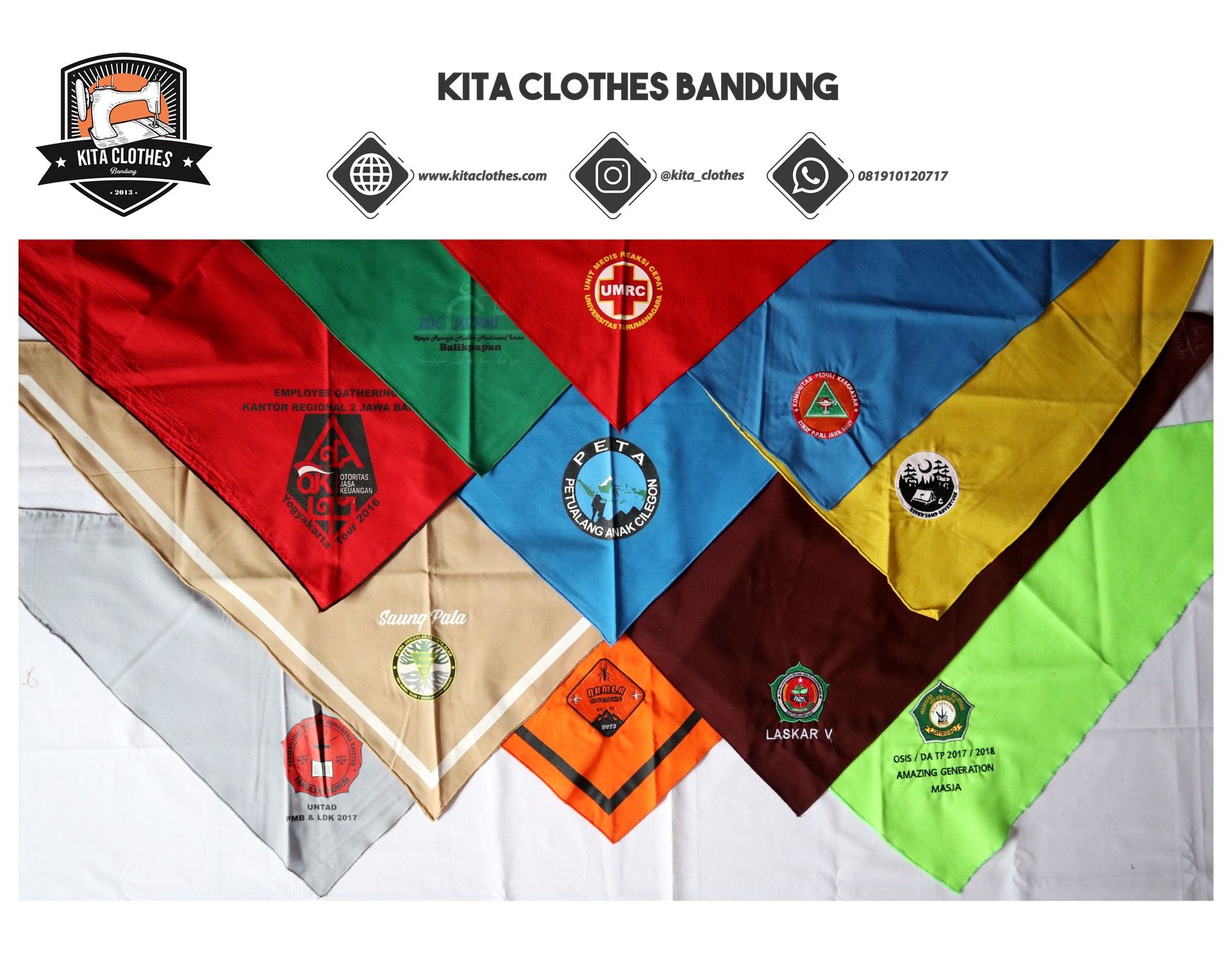 Tempat Buat Slayer / Syal Segitiga di Bandung - kita clothes bandung