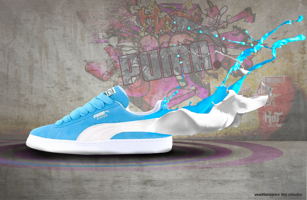 Photoshop Artwork | Puma sports blue abstrack design - DA MEN MAGAZİNE