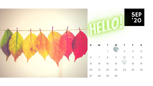 SomeGurrrl — Green Goddess DIY Designs: Hello September! Calendar Wallpaper