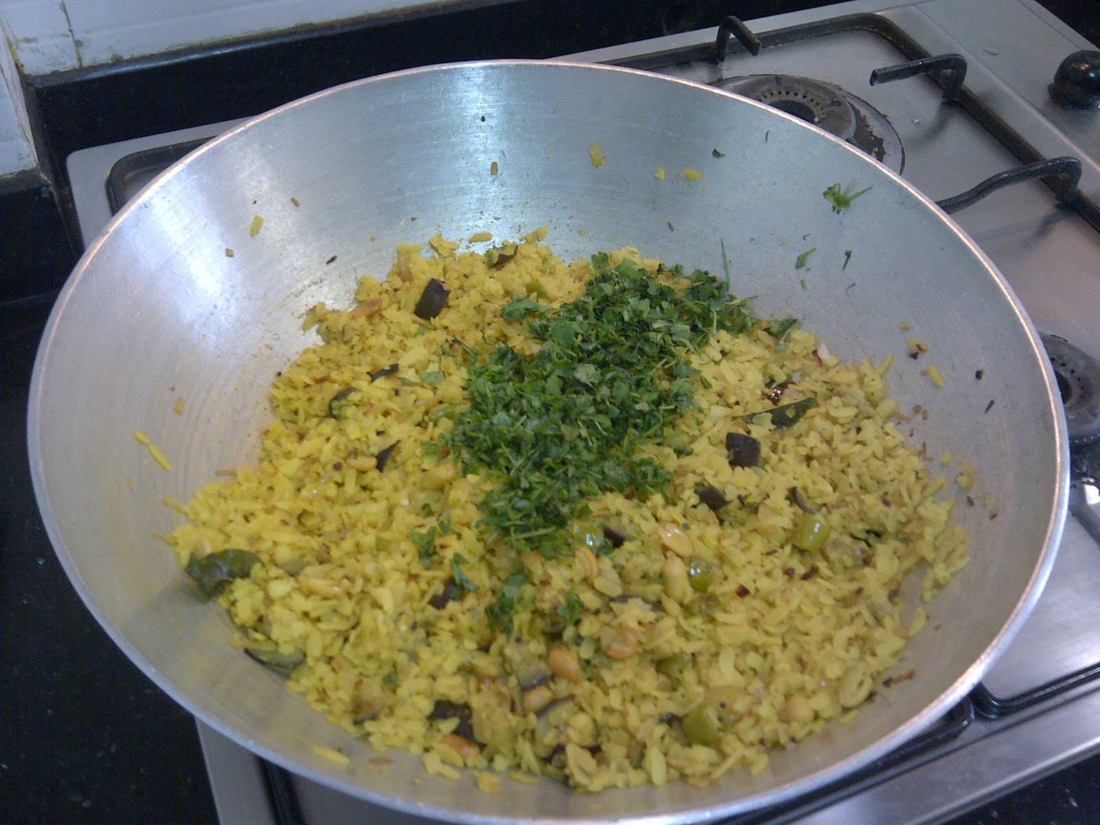 AMU'S RECIPES: Eggplant Poha (Vangi Pohe)