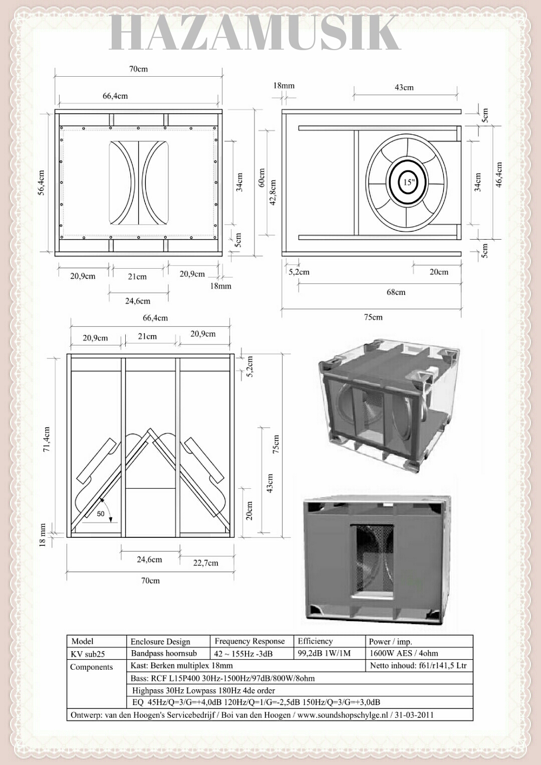 Skema Box Subwoofer 18 Inch Lapangan Terbaik Subwoofer Skema
