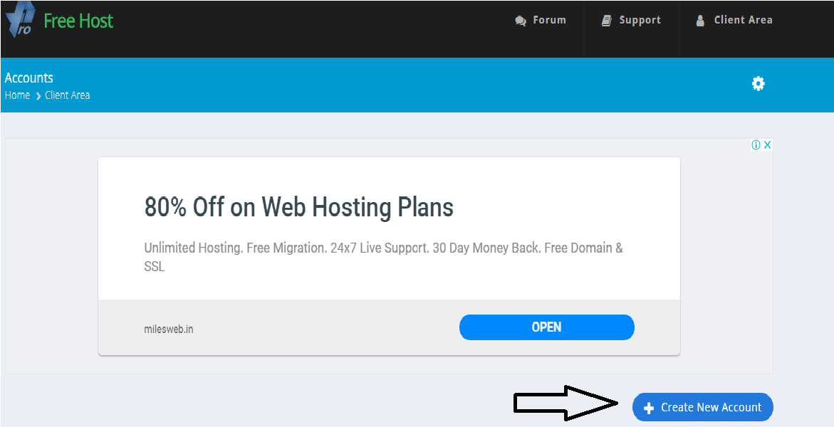 How to create website in Profreehost