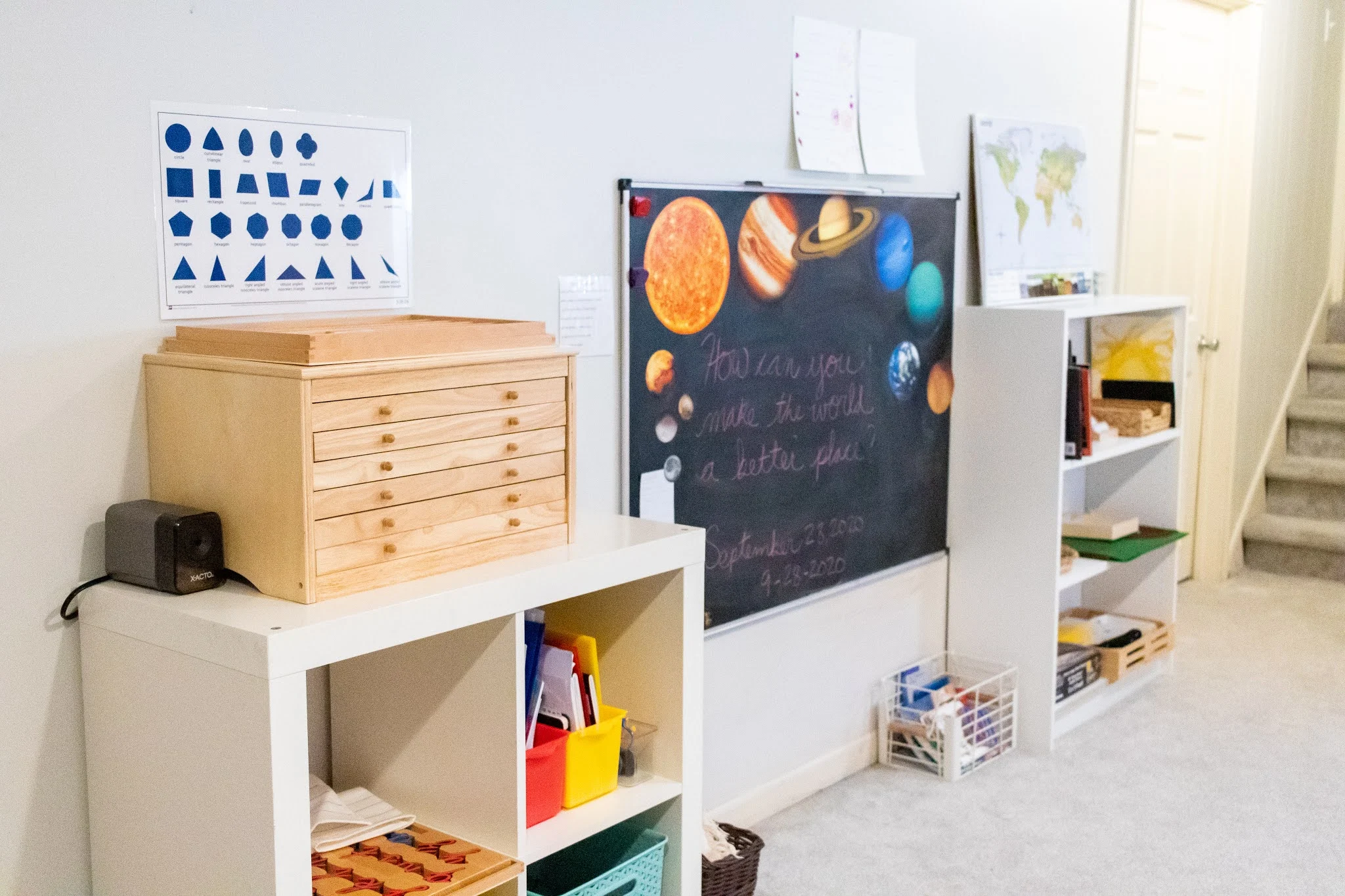 Montessori Elementary Homeschool and Distance Learning Classroom Tour