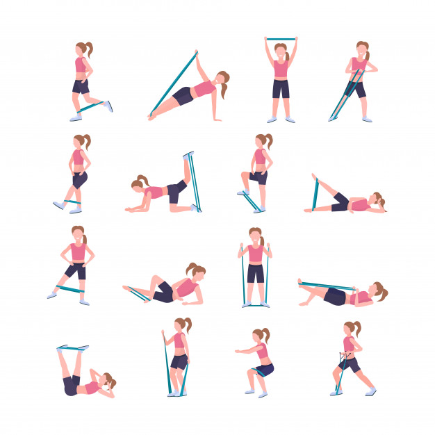 💪 Rutina de ejercicios en casa con 【ligas de resistencia】