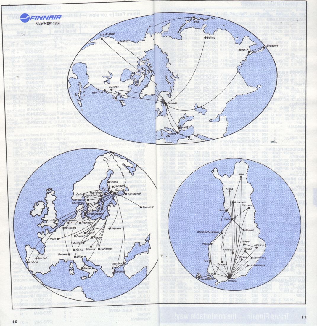 Airline memorabilia: Finnair (1988)