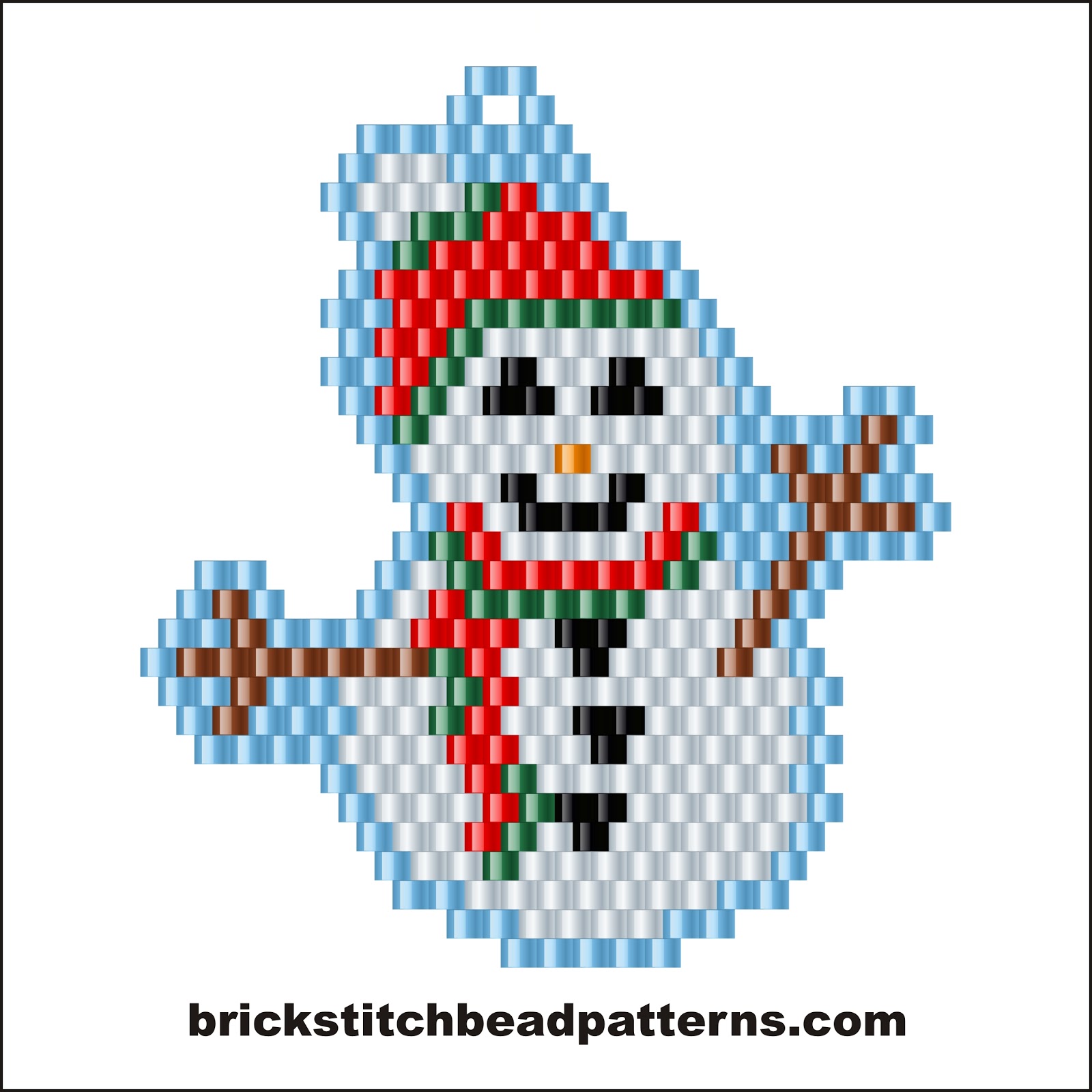 Brick Stitch Bead Patterns Journal: Winter Snowman Free Christmas Brick ...
