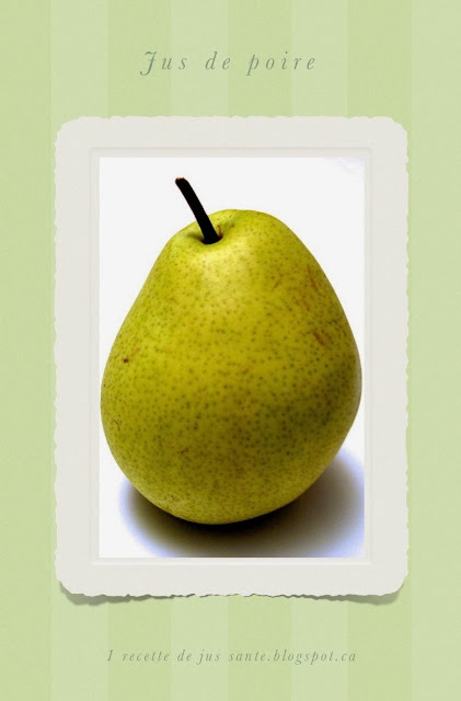 1 recette de jus santé: Jus de poire