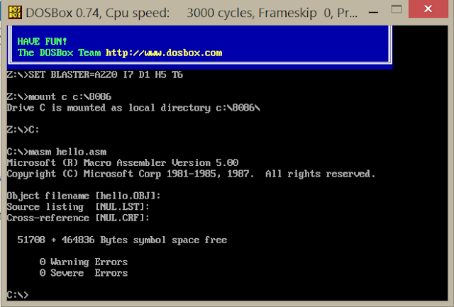 Run Your First Program In Assembly Language Using Masm